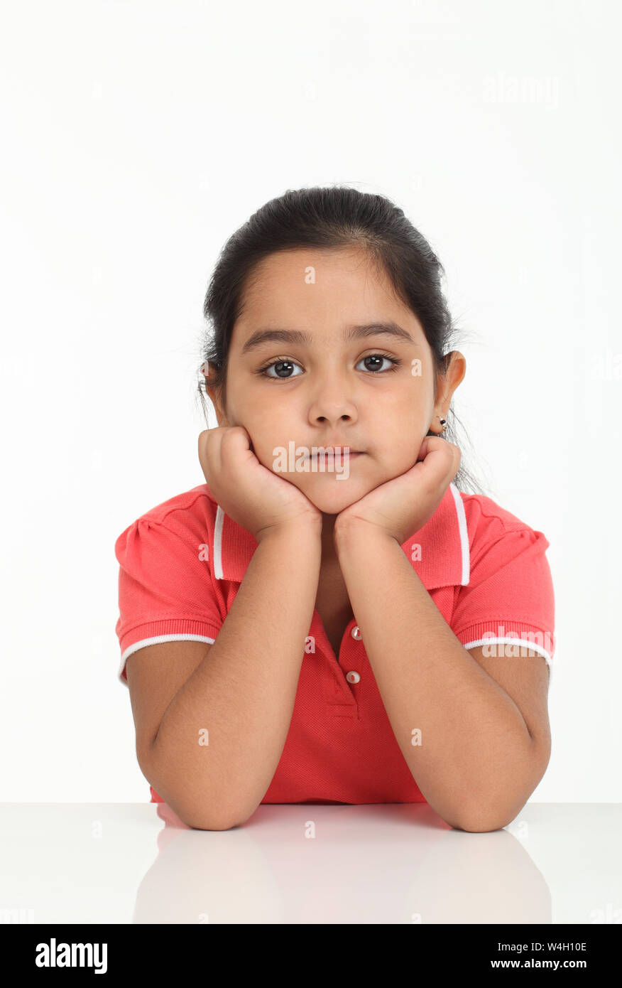 portrait of an Indian girl thinking Stock Photo - Alamy