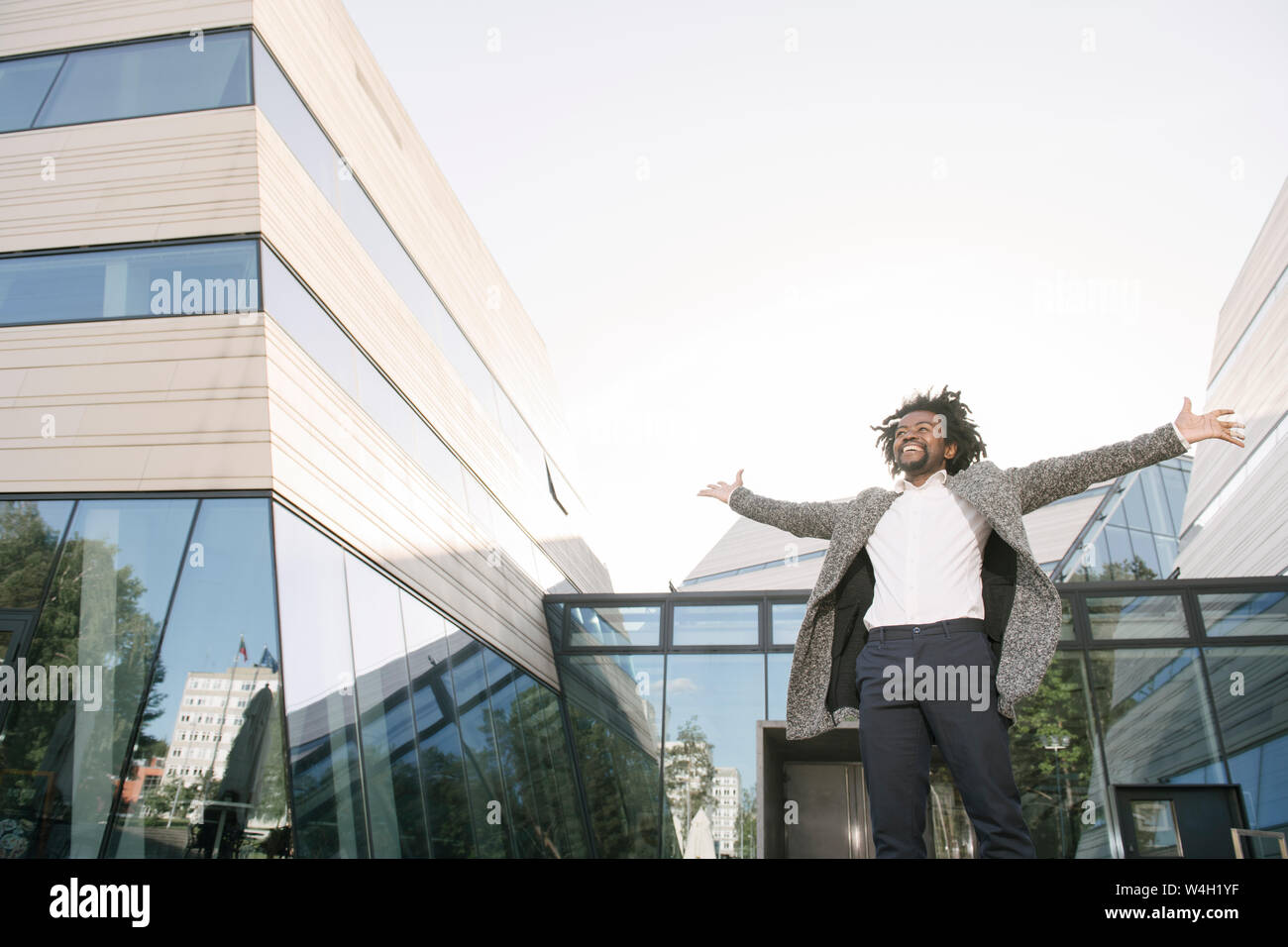 Businessman cheering hi-res stock photography and images - Alamy