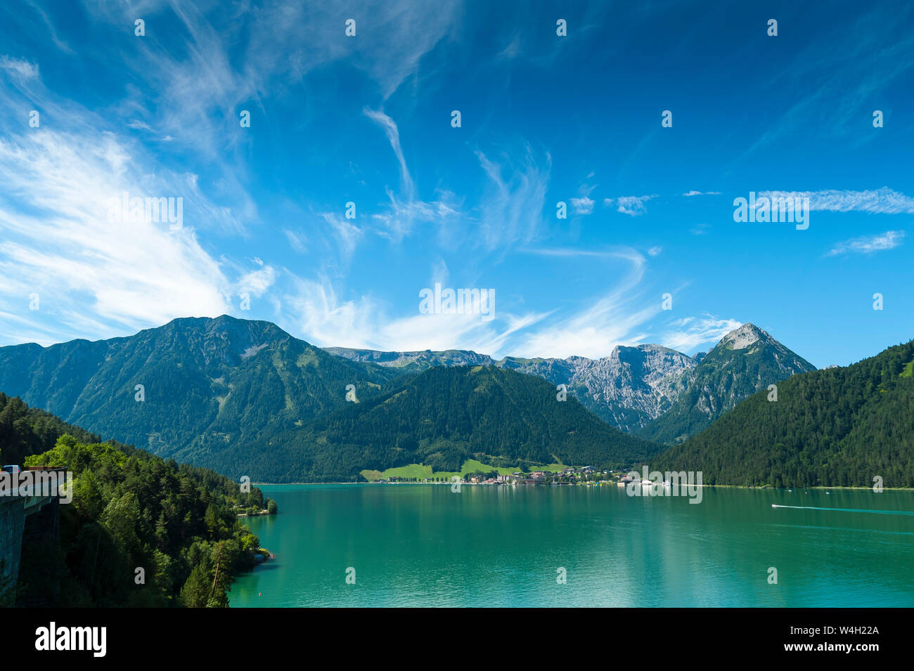 austria, Tyrol, Maurach, Achensee, Rofan, Rofan Mountains Stock Photo ...