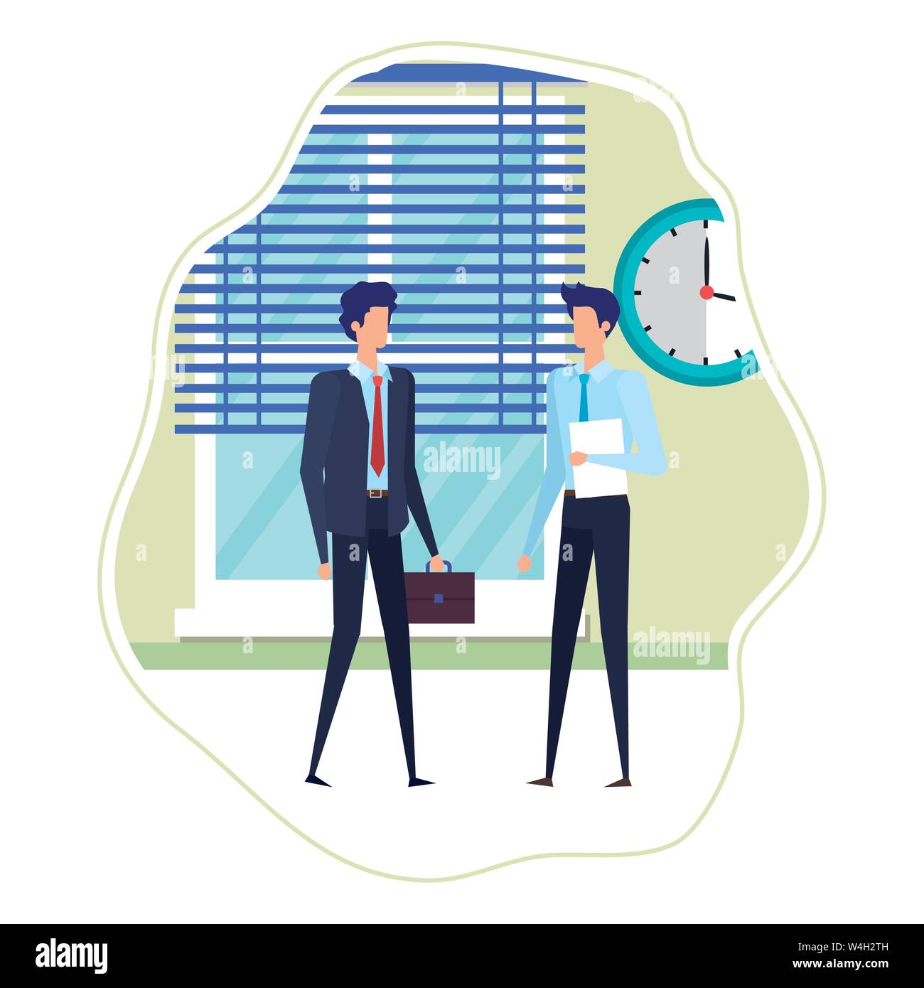 elegant businessmen in the workplace characters Stock Vector Image ...
