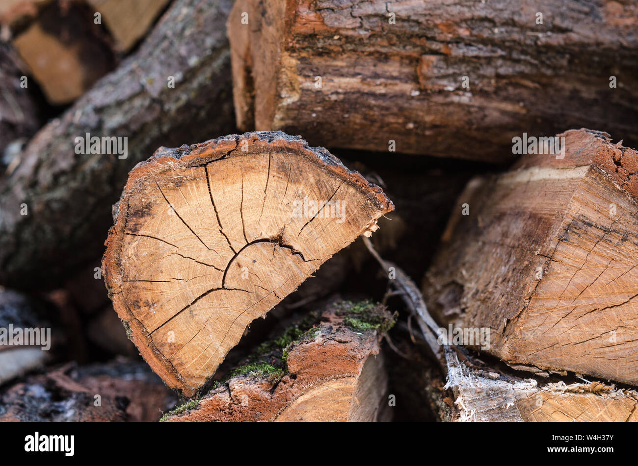 Firewood wood pile stacked triangle hi-res stock photography and images ...