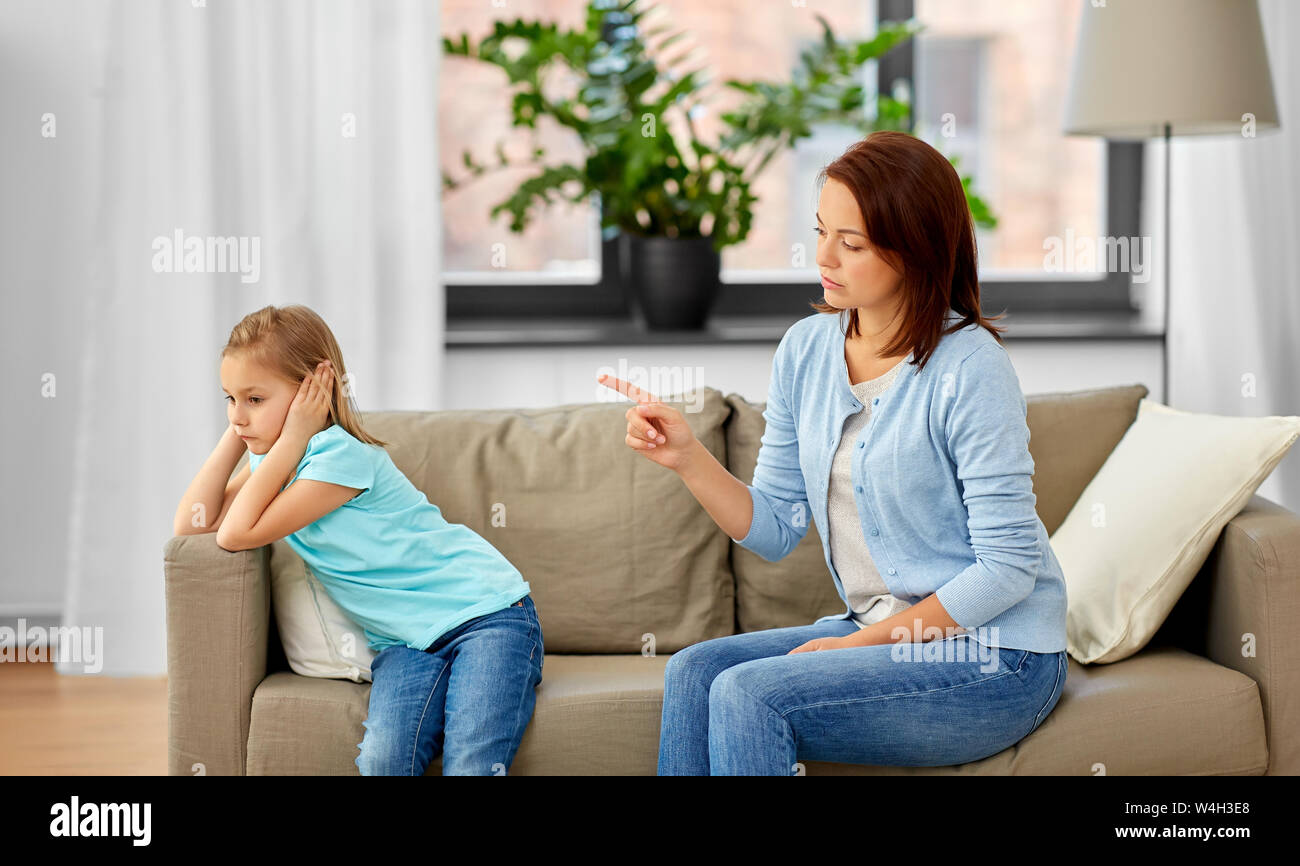 angry mother scolding her daughter at home Stock Photo - Alamy