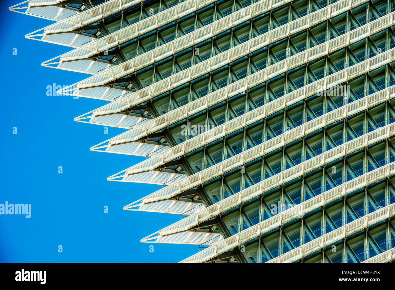 Modern building perspective at Zaragoza Expo Stock Photo - Alamy