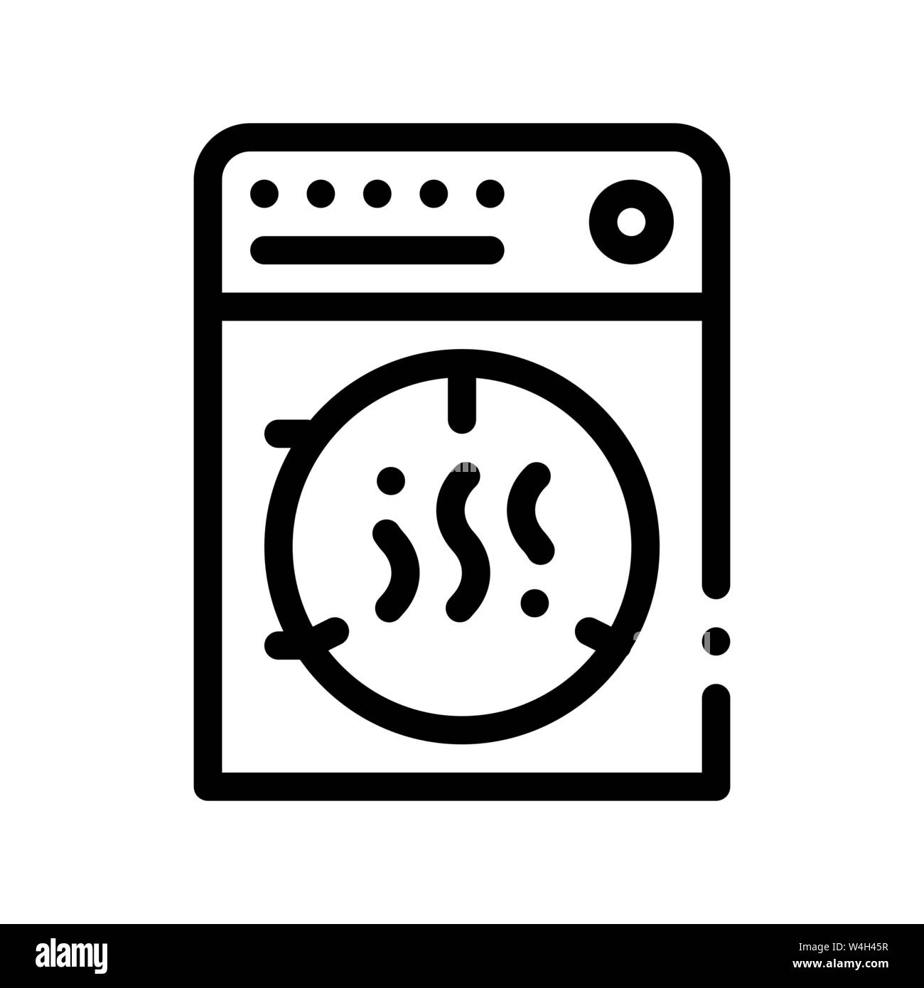 Laundry Service Dry Machine Vector Thin Line Icon Stock Vector Image ...