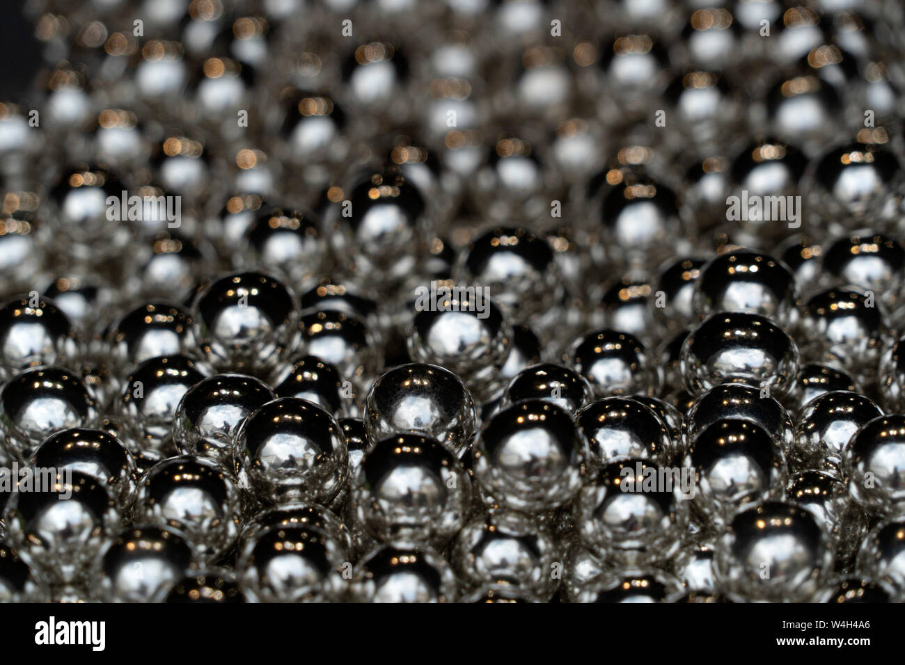silver balls spheres many of in a shop Stock Photo - Alamy