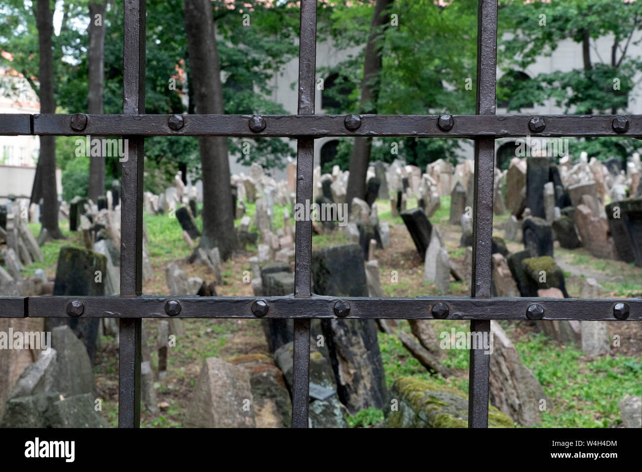 jewish old cemetery in prague detail Stock Photo - Alamy