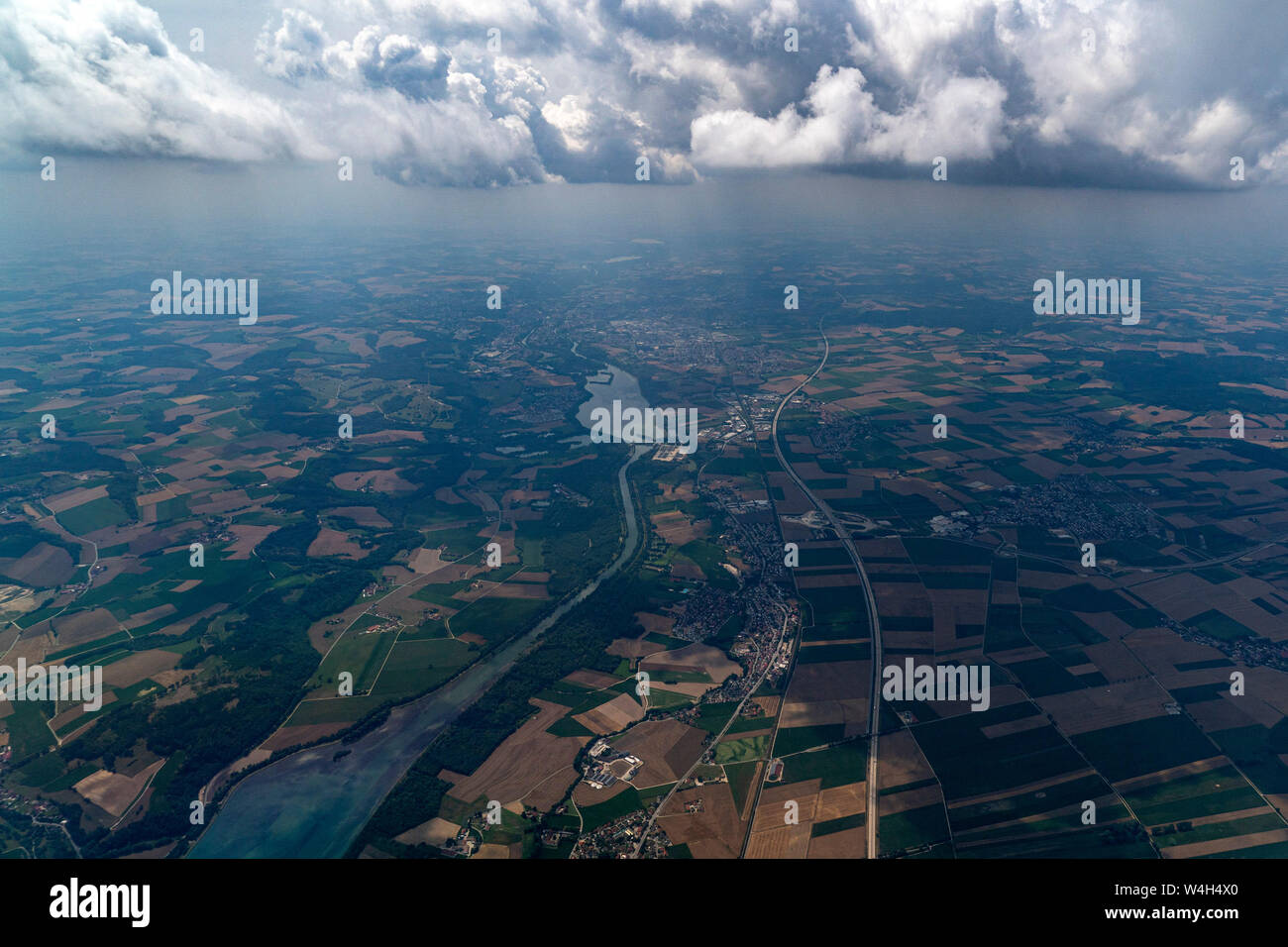 Aerial drone view bavarian countryside hi-res stock photography and ...