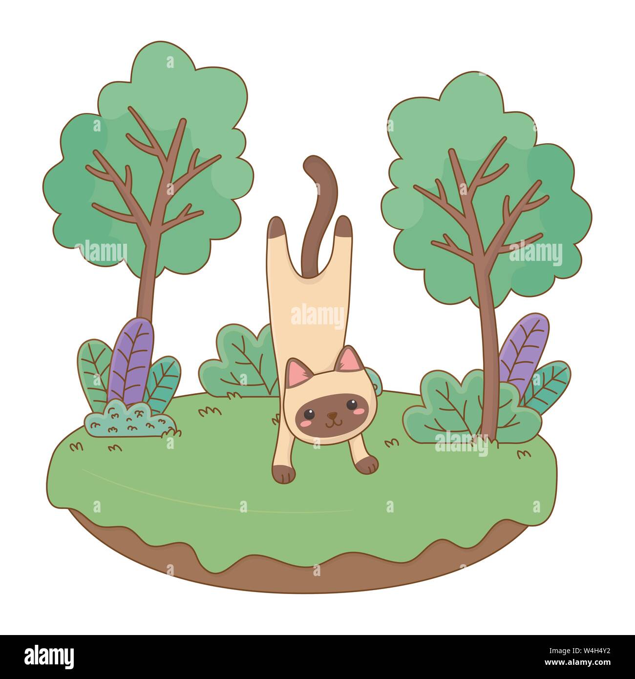 Cat cartoon design, Mascot pet animal domestic cute life nature and ...