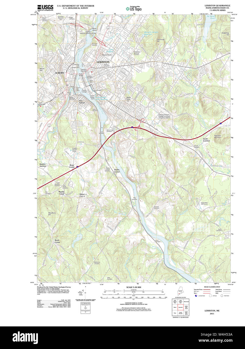 Map of lewiston hi-res stock photography and images - Alamy