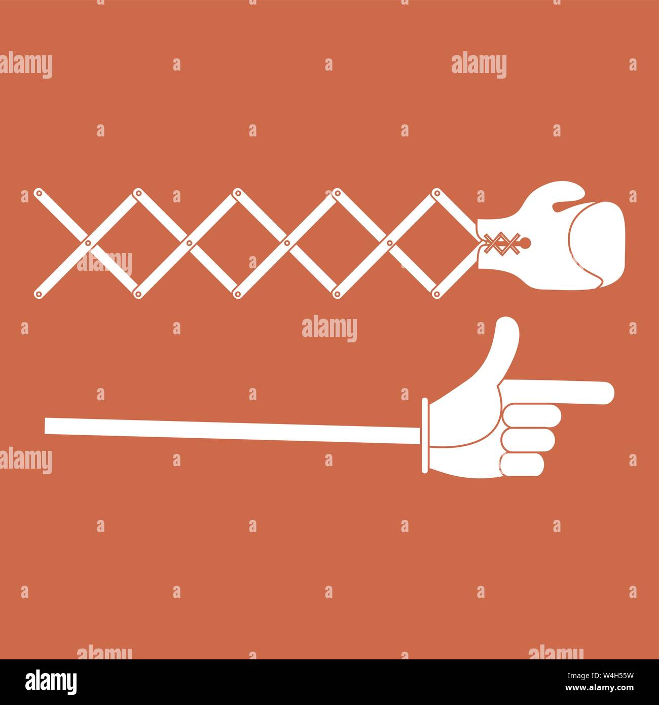 Extension of hand Stock Vector Images - Alamy