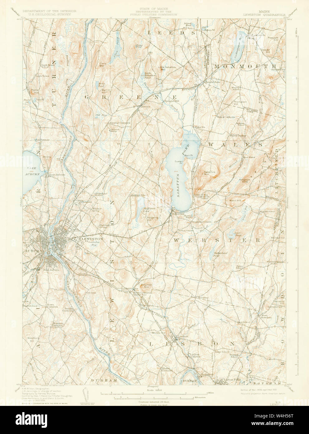 Lewiston maine map hi-res stock photography and images - Alamy