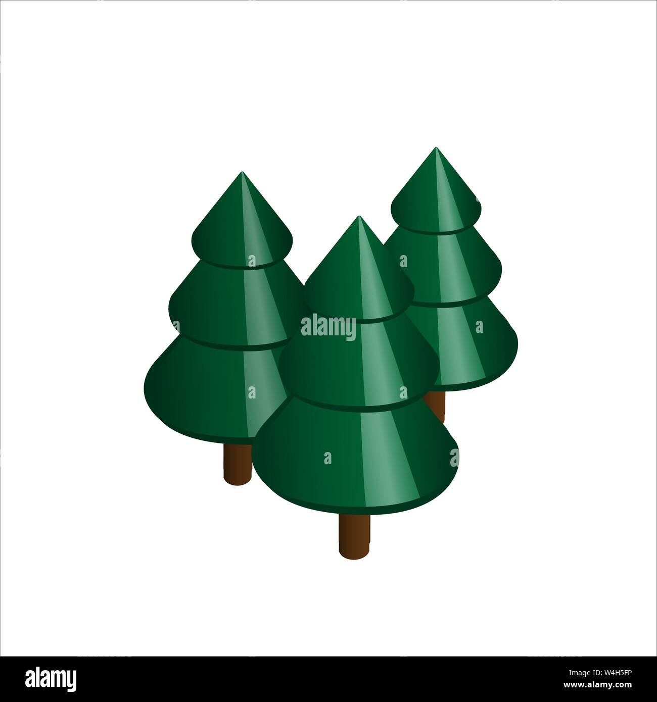 Evergreen trees illustration Stock Vector Images - Alamy