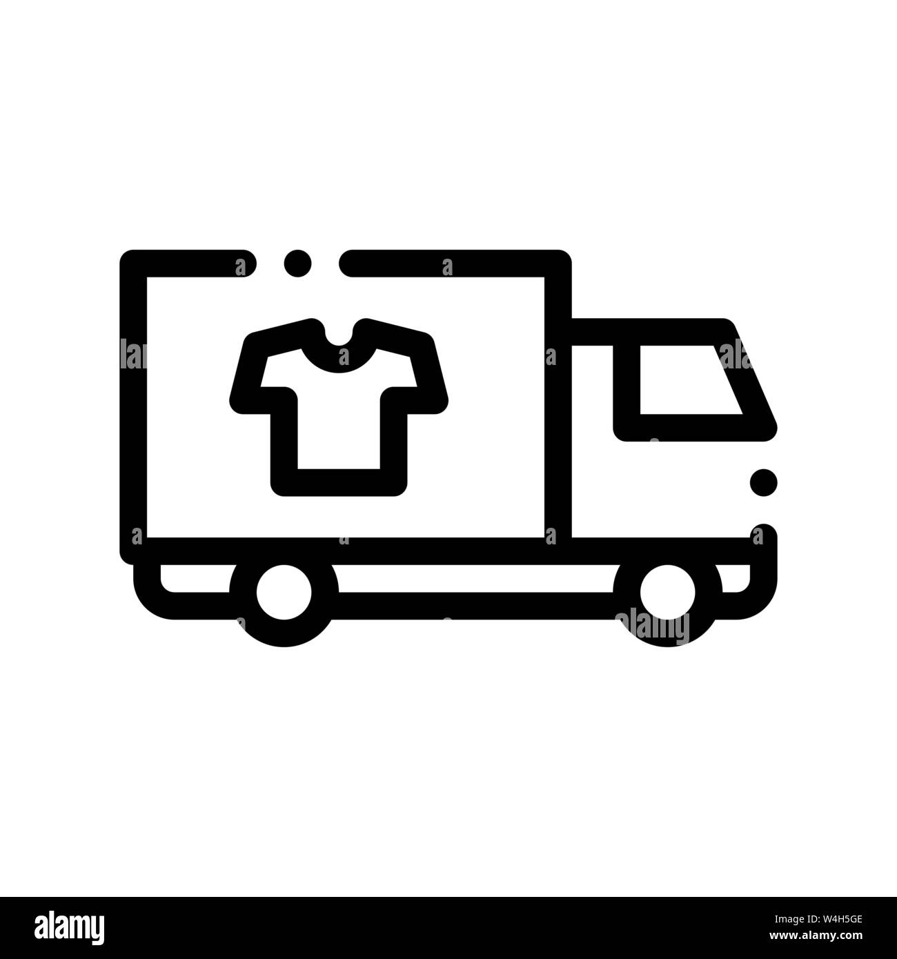 Laundry Service Delivery Vector Thin Line Icon Stock Vector Image And Art