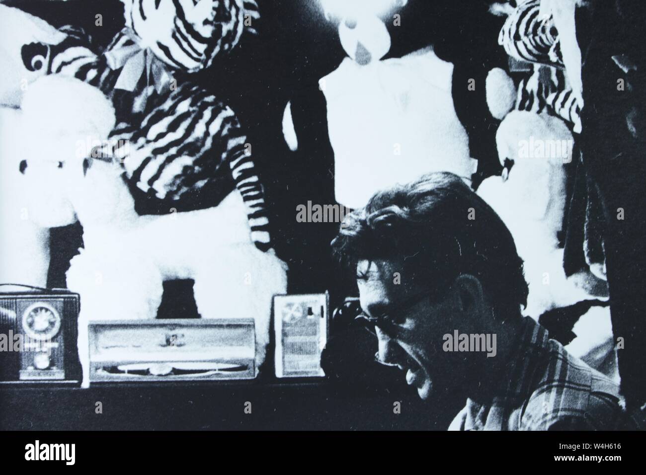 Fine black and white art photography from the 1970s of a carnie working ...