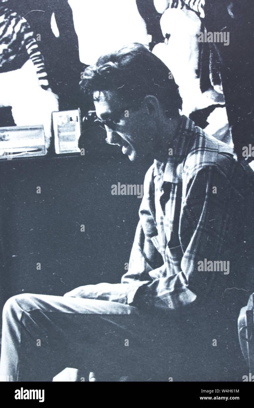 Fine black and white art photography from the 1970s of a carnie working ...