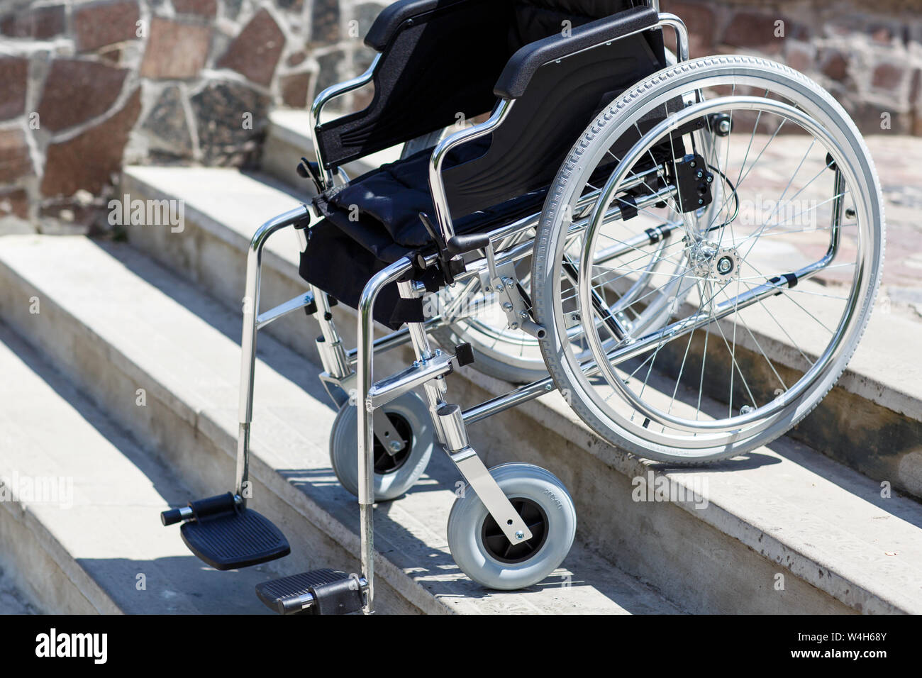 Wheelchair accessible steps hi-res stock photography and images - Alamy