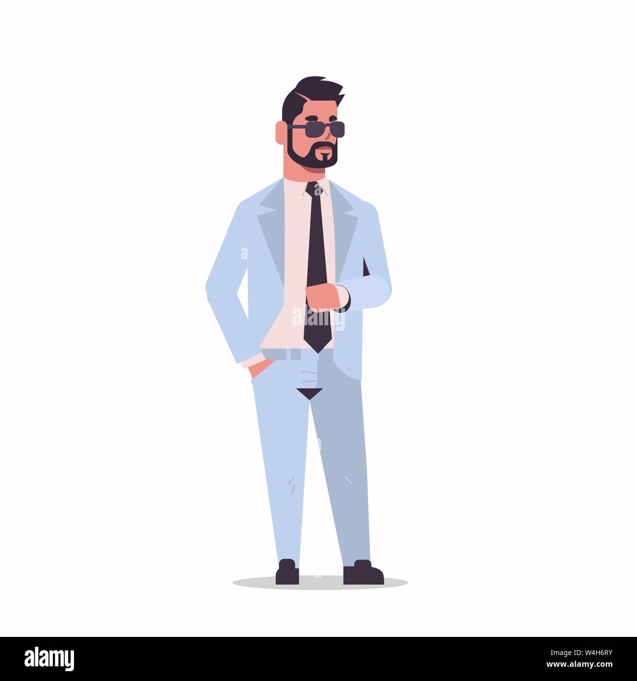 Masculine Man In Suit Clipart