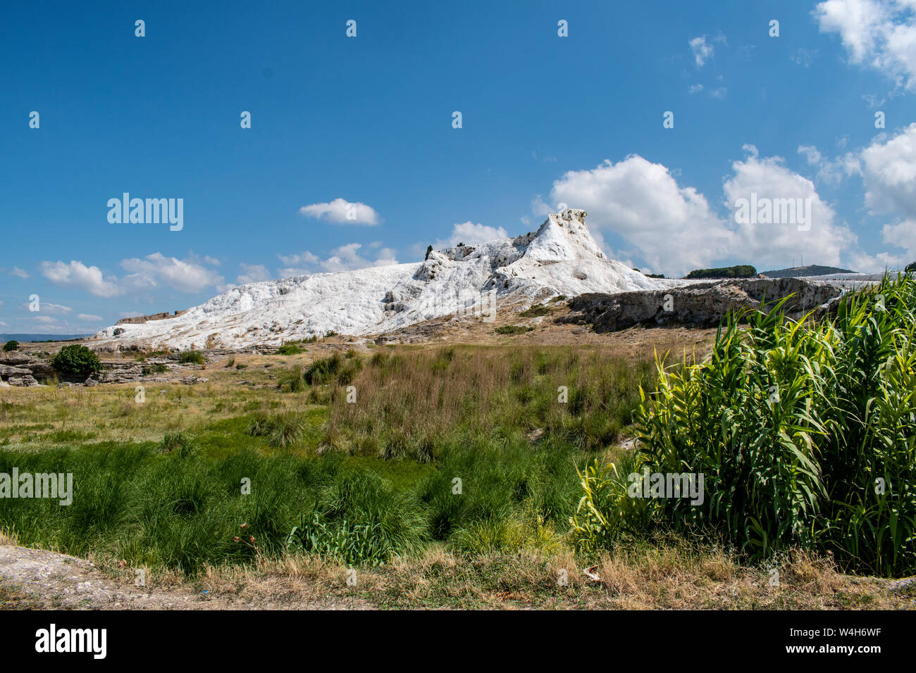 Turkey: panoramic view of travertine terraces at Pamukkale (Cotton ...