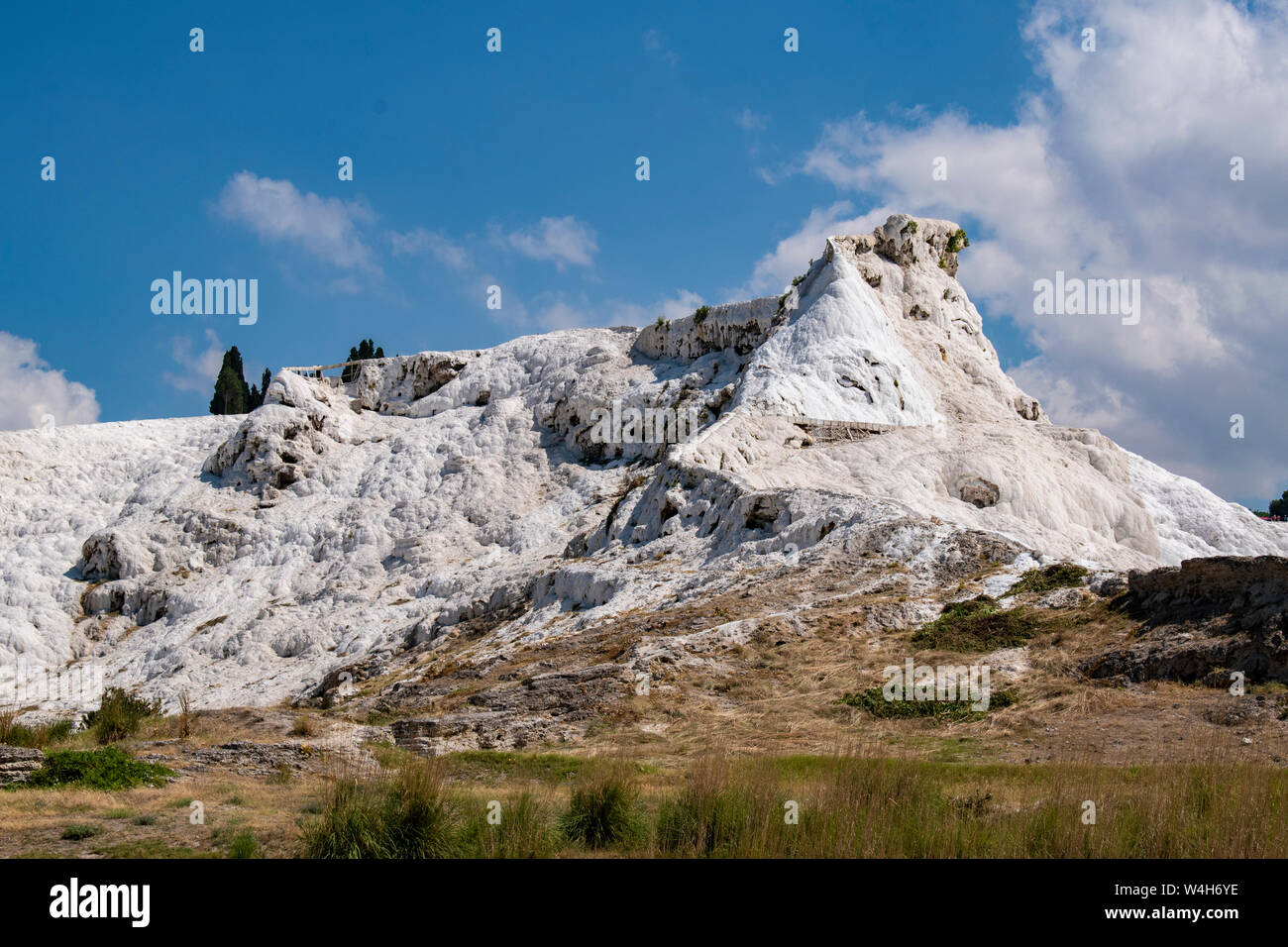 Turkey: panoramic view of travertine terraces at Pamukkale (Cotton ...