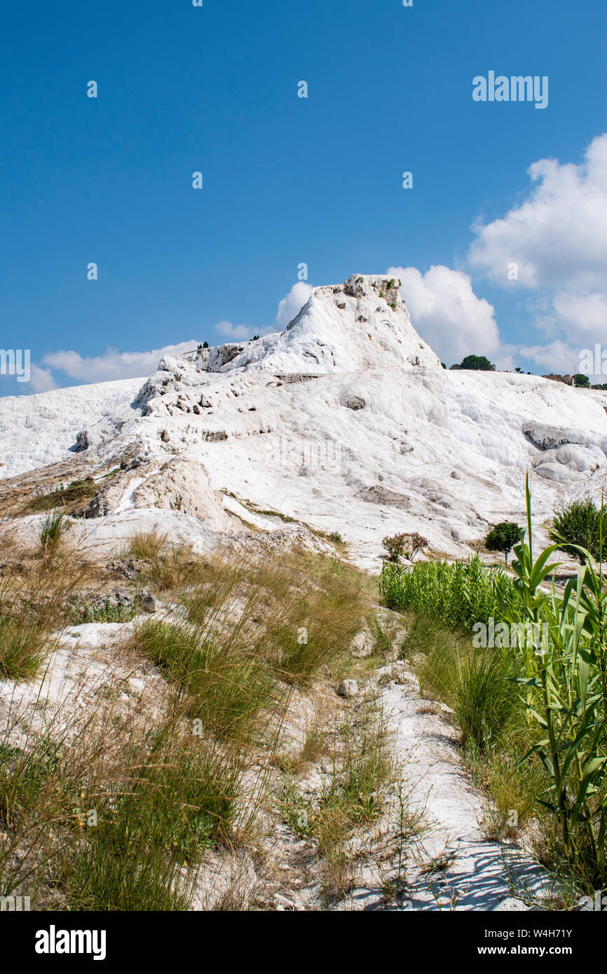 Turkey: panoramic view of travertine terraces at Pamukkale (Cotton ...