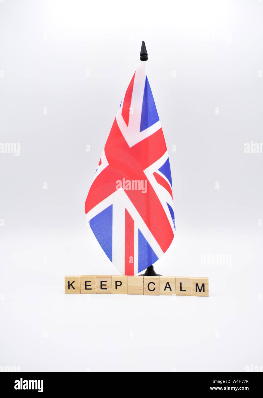 Flag of the United Kingdom isolated with the words Keep Calm Stock ...