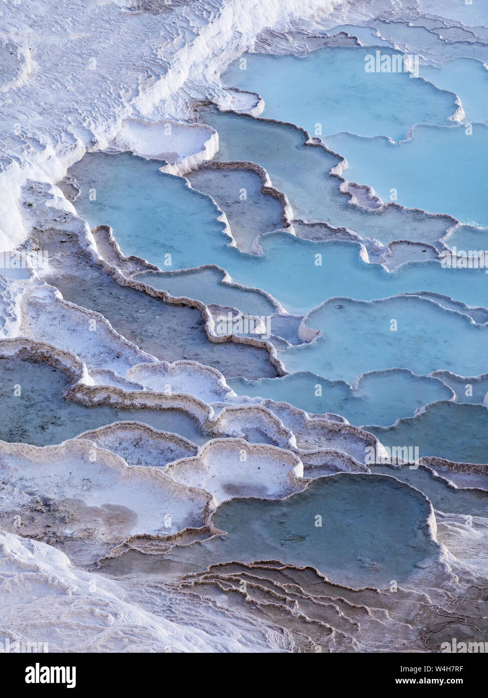 Turkey: details of the calcium pools on travertine terraces at ...