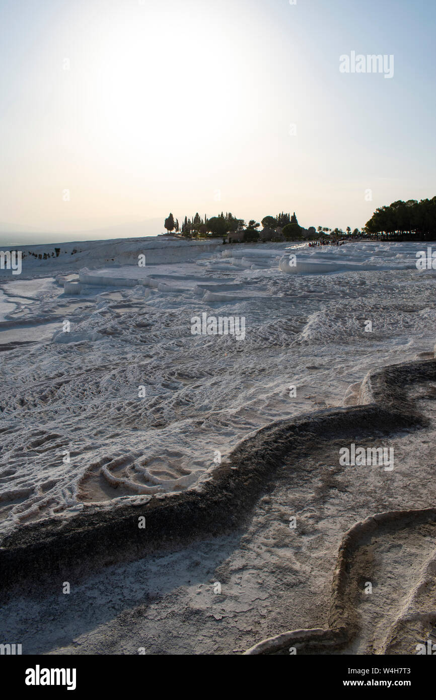 Turkey: aerial view of the travertine terraces at Pamukkale (Cotton ...