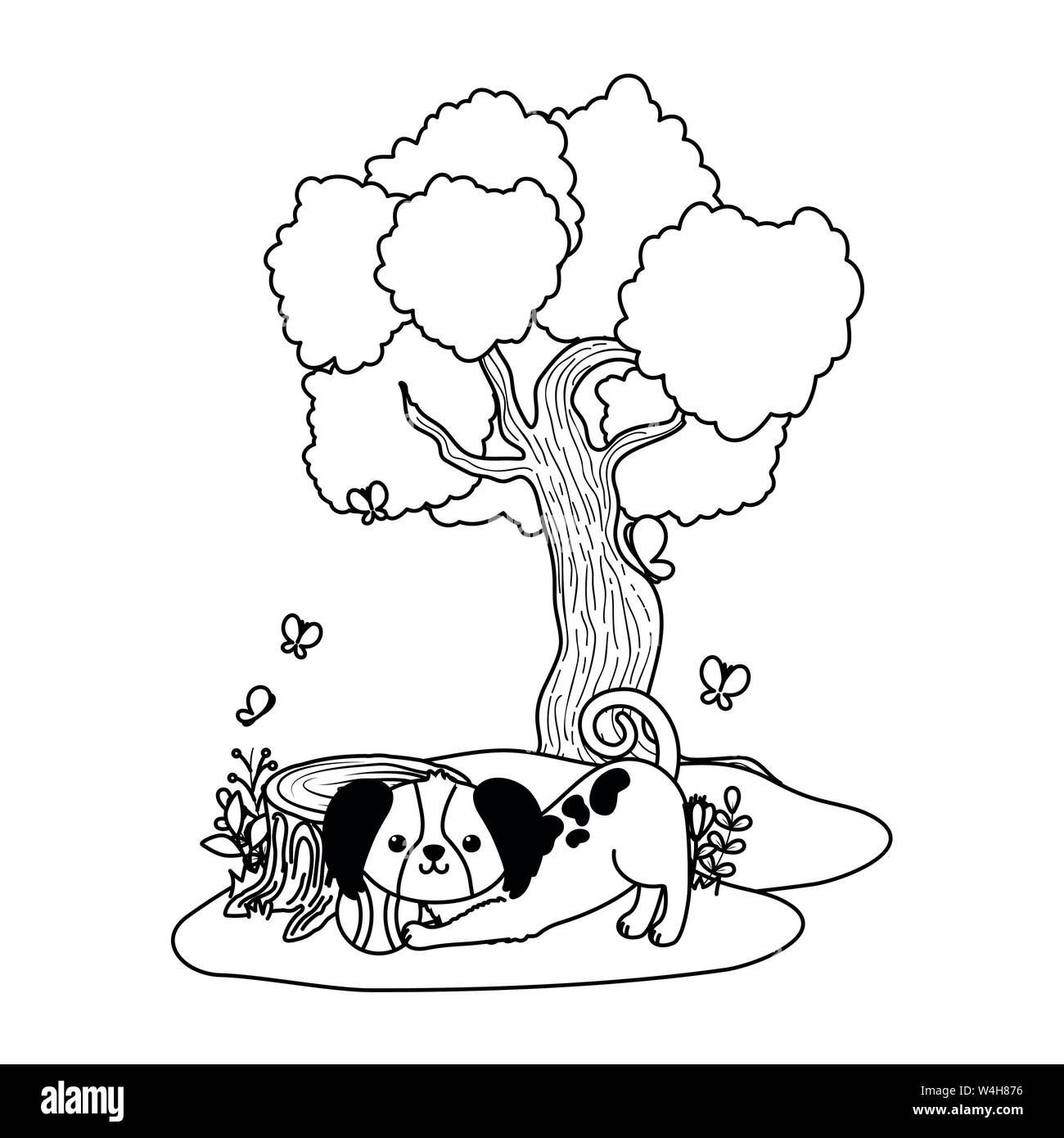 Dog cartoon design, Mascot pet animal nature cute and puppy theme ...