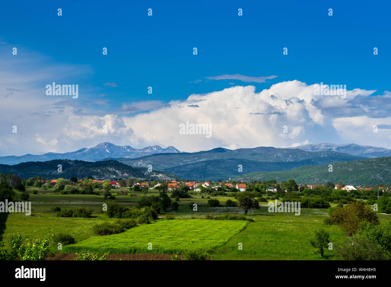Montenegro, View of beautiful green nature landscape, mountains and ...