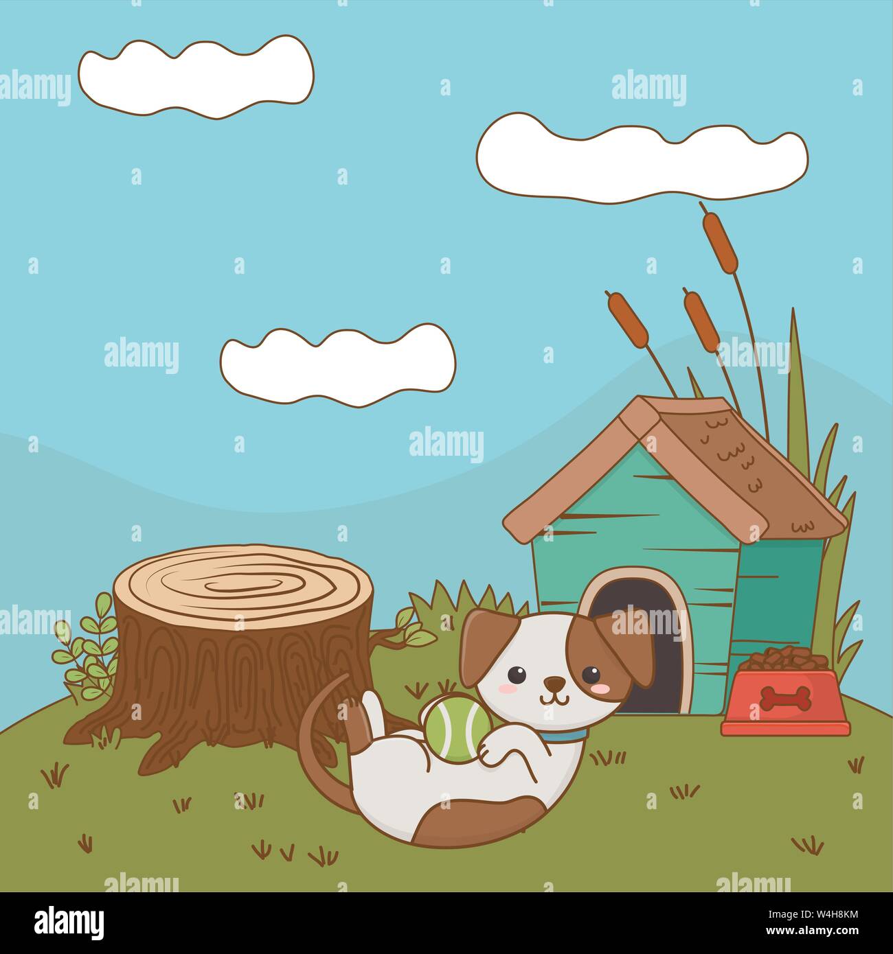 Dog cartoon design, Animal cute zoo life nature and fauna theme Vector ...