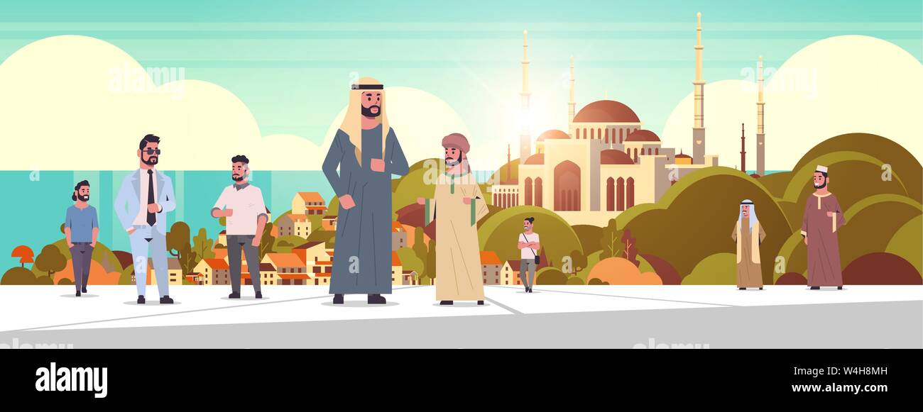 Muslim men walking Stock Vector Images - Alamy