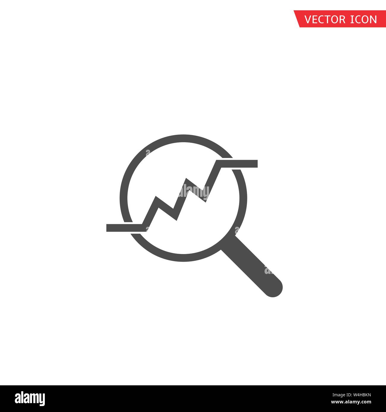 Financial analysis icon. Magnifier with analysis chart symbol Stock ... Financial analysis icon. Magnifier with analysis chart symbol Stock ...