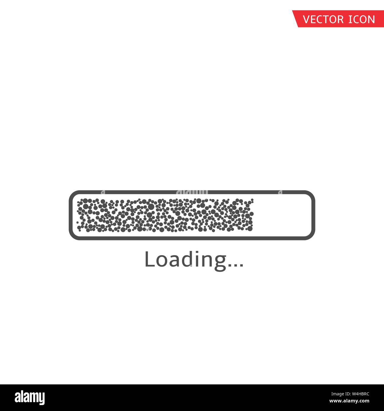 Dots Progress Loading bar icon isolated. Vector illustration Stock ...