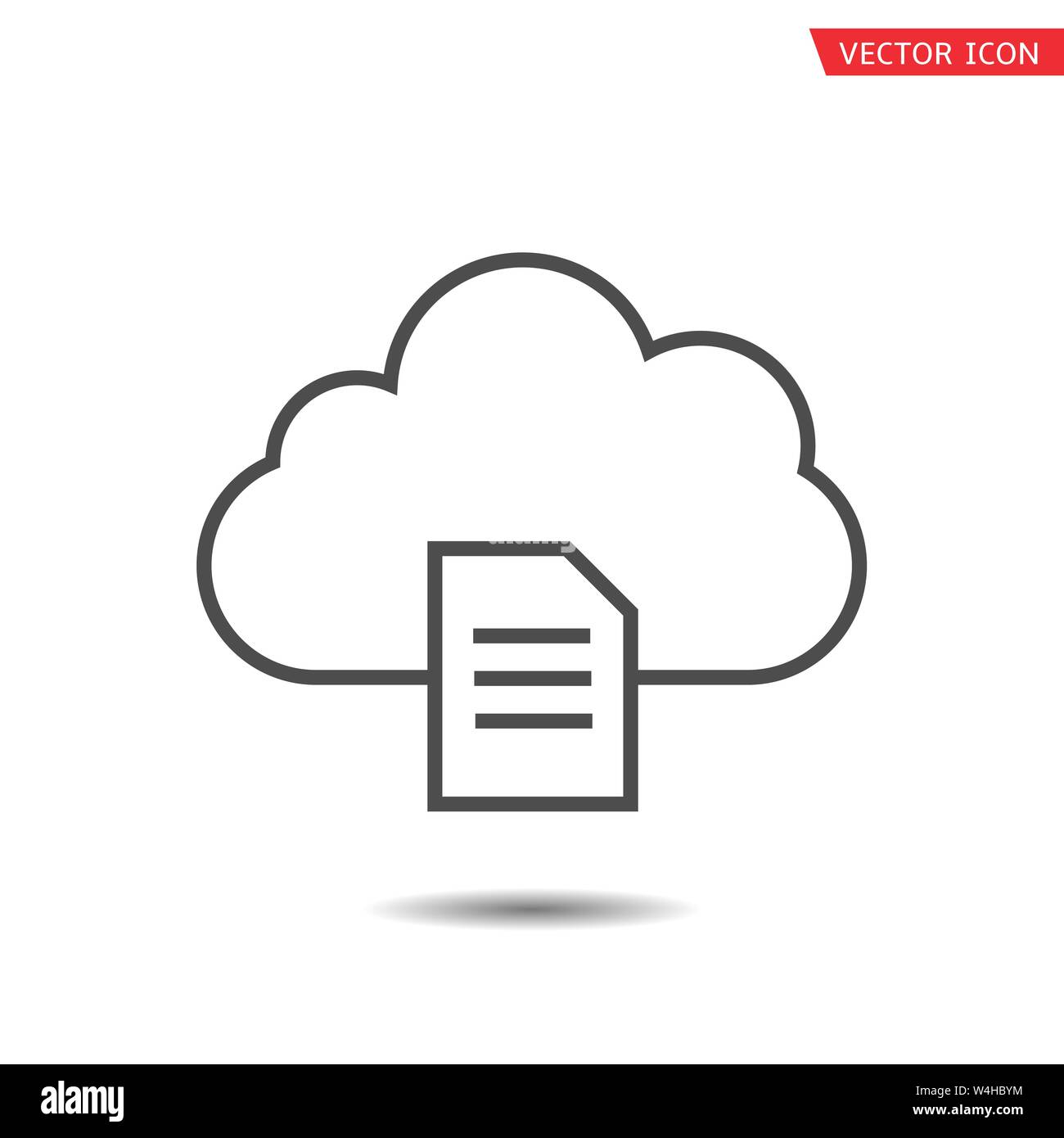 File cloud icon folder document Stock Vector Images - Alamy