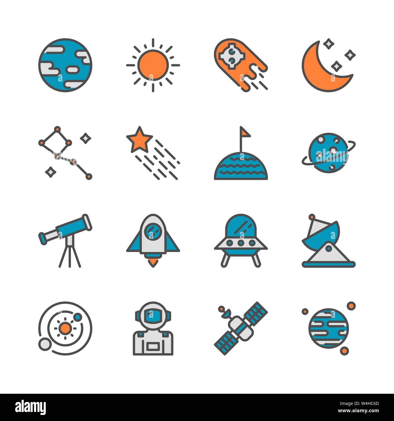 Illustration space colony Stock Vector Images - Alamy