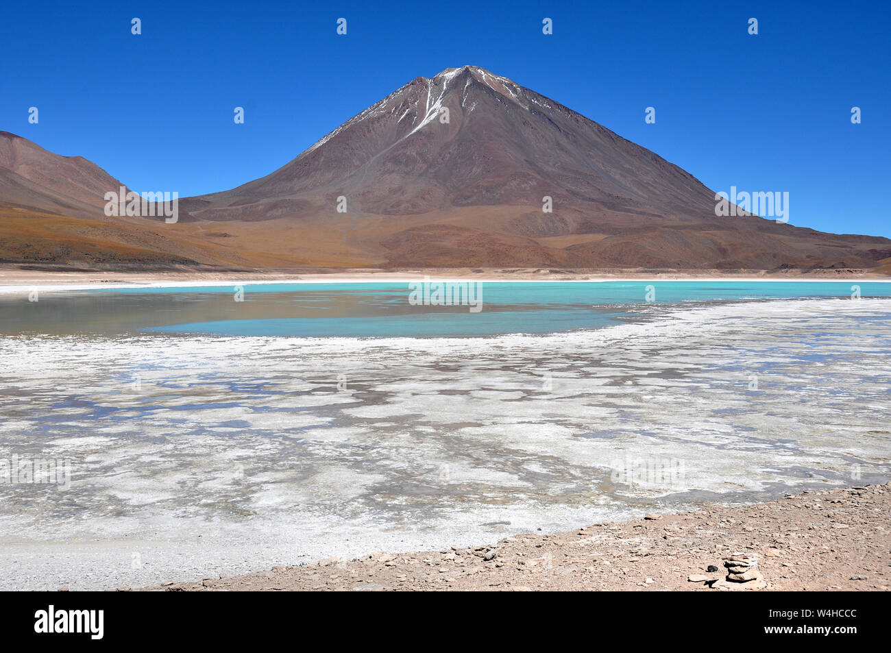 bolivian lagunas in the andes mountains region over 4000 meters above ...