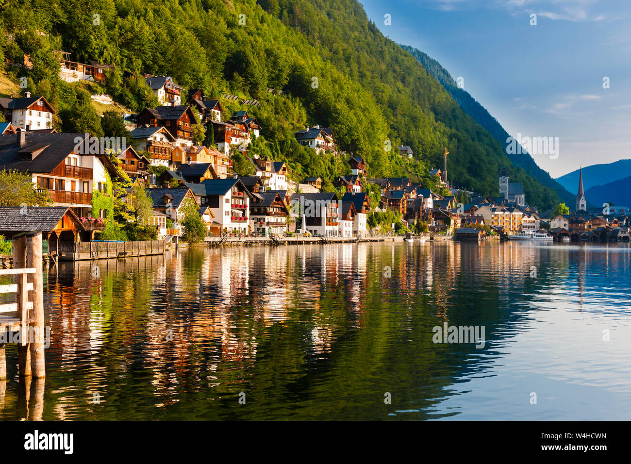 Hallstatt, mountain village in Austrian Alps, Austria Stock Photo - Alamy