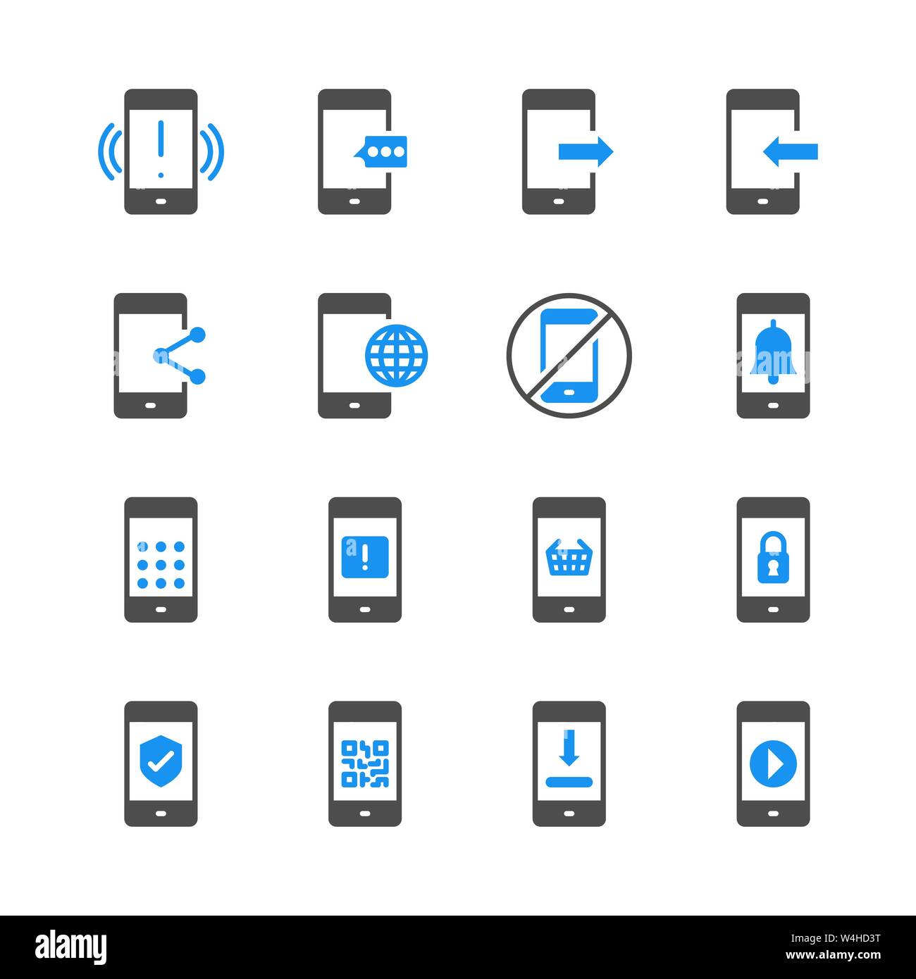 Cell Phone In Glyph Icon Set Vector Illustration Stock Vector Image