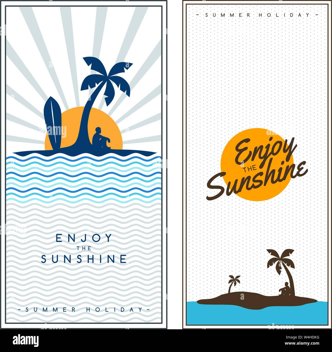 tropical island summer vacation beach holiday vector art Stock Vector ...