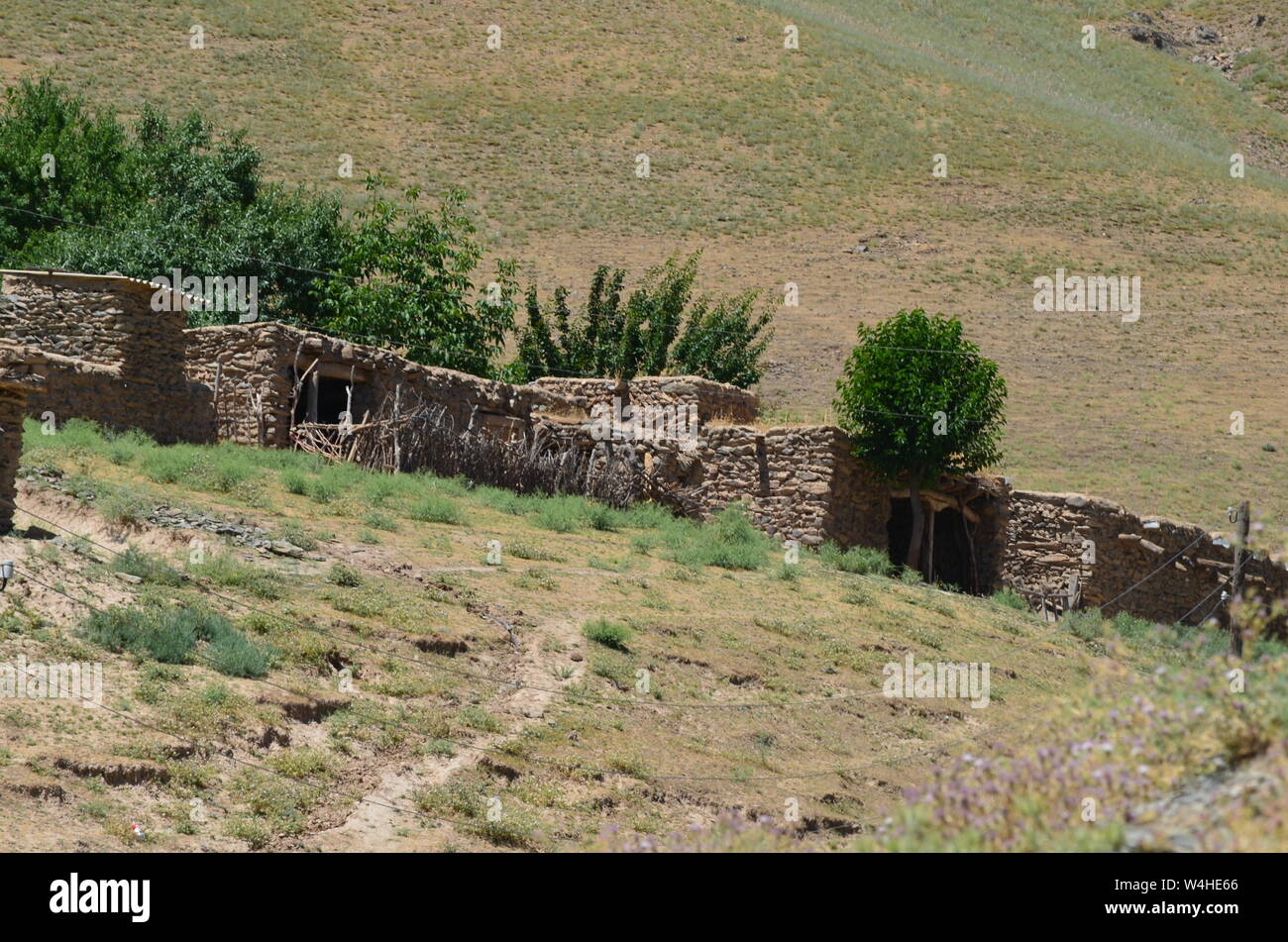 Upper Uhum village in the Nuratau mountains, Central Uzbekistan Stock ...