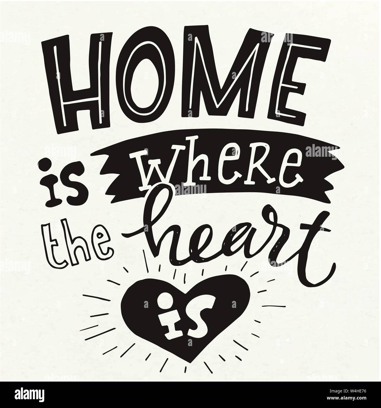 Vector motivational poster with heart and lettering Stock Vector Image ...