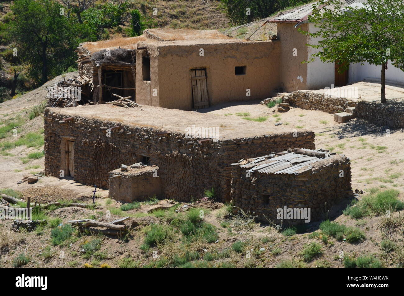 Upper Uhum village in the Nuratau mountains, Central Uzbekistan Stock ...