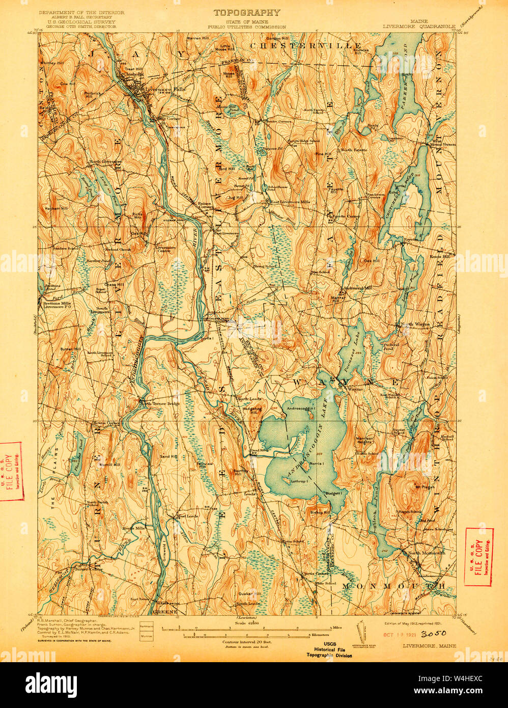 1912 maine map hi-res stock photography and images - Alamy
