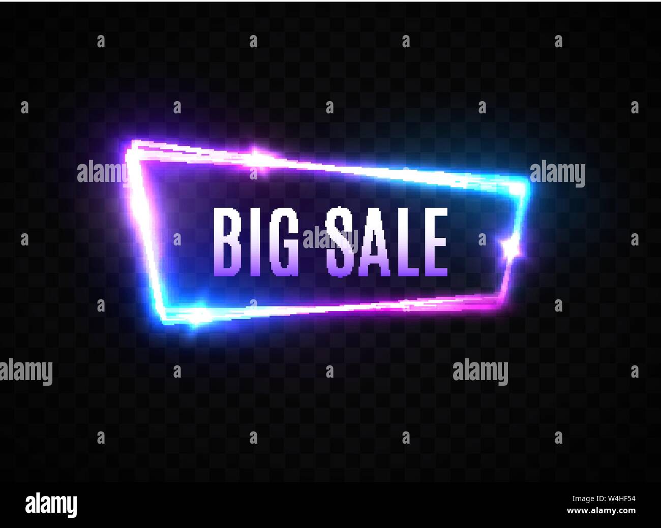 Big sale neon sign on transparent background Stock Vector Image & Art ...