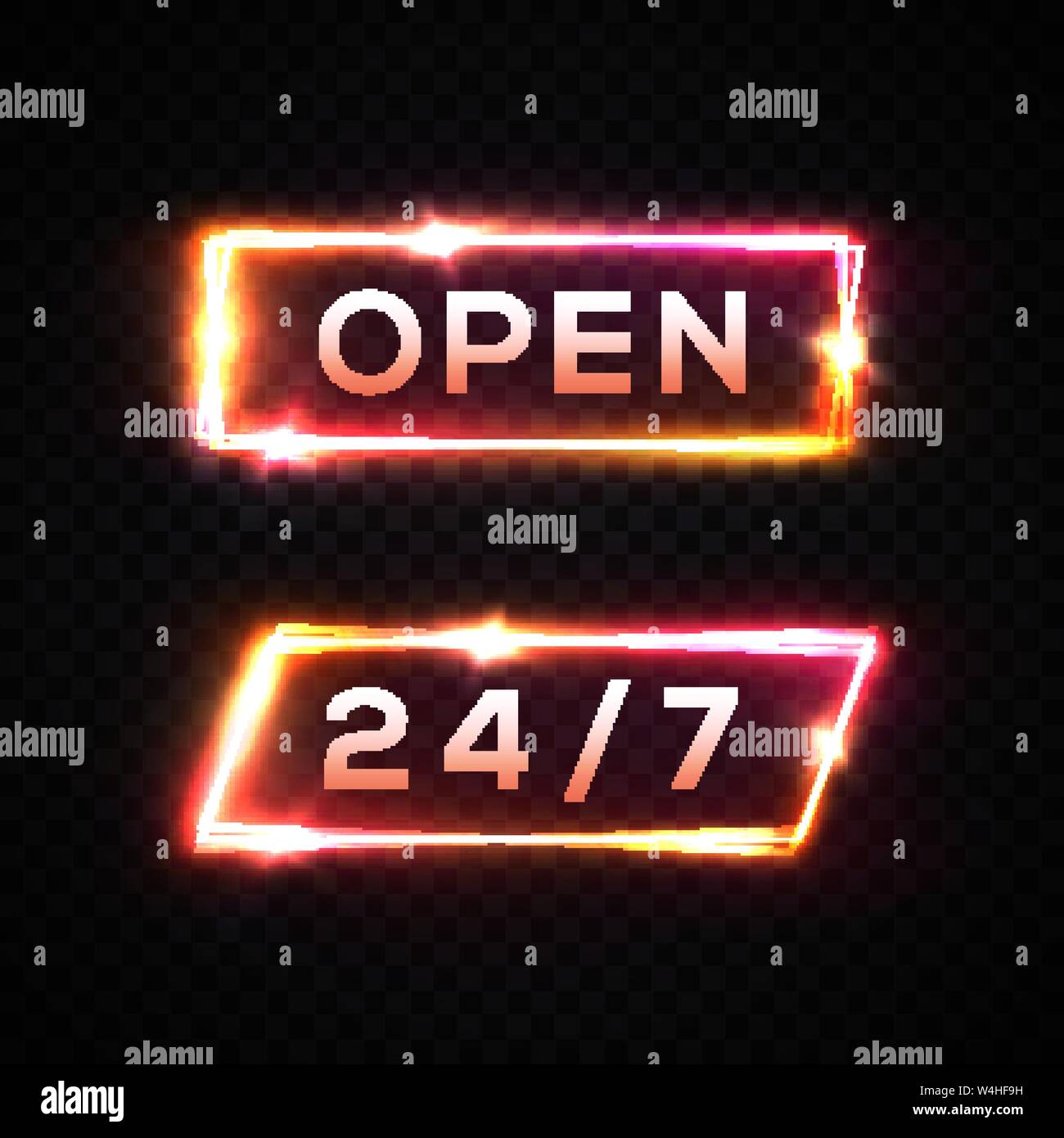 Number neon color Stock Vector Images - Alamy