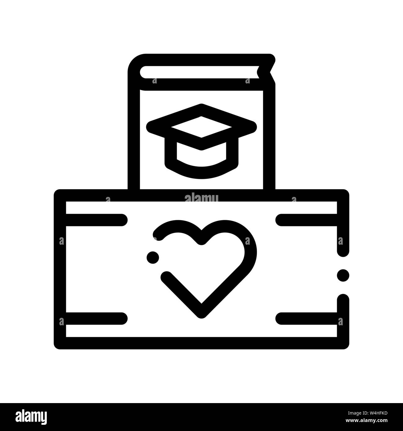 Volunteers Support Study Box Vector Thin Line Icon Stock Vector Image ...