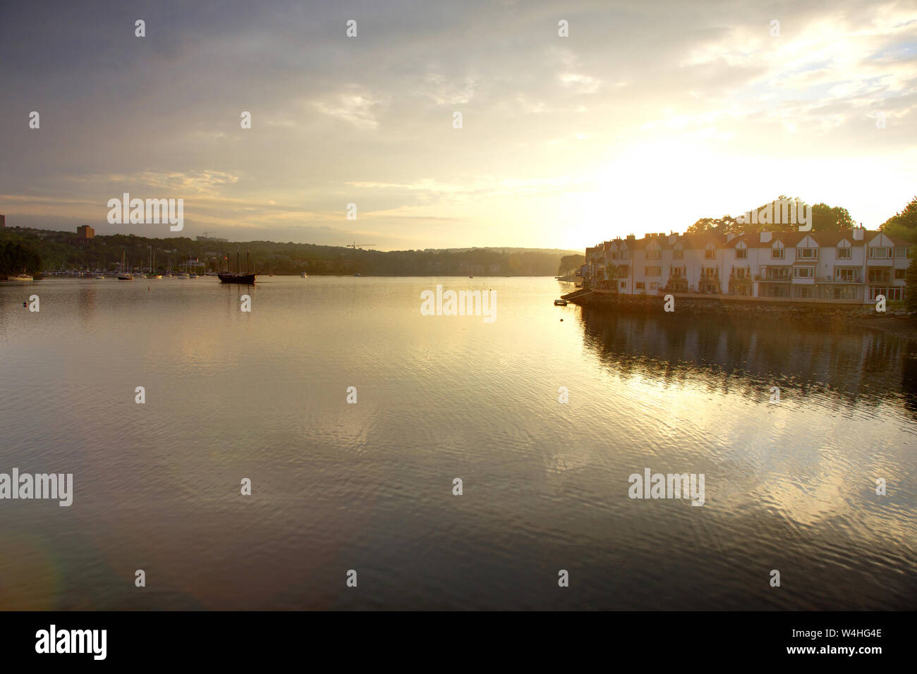 Halifax, Nova Scotia- July 8, 2012: View down the Armdale Rotary ...