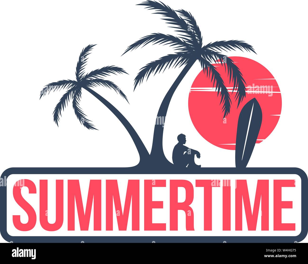 tropical island summer vacation beach holiday vector art Stock Vector ...