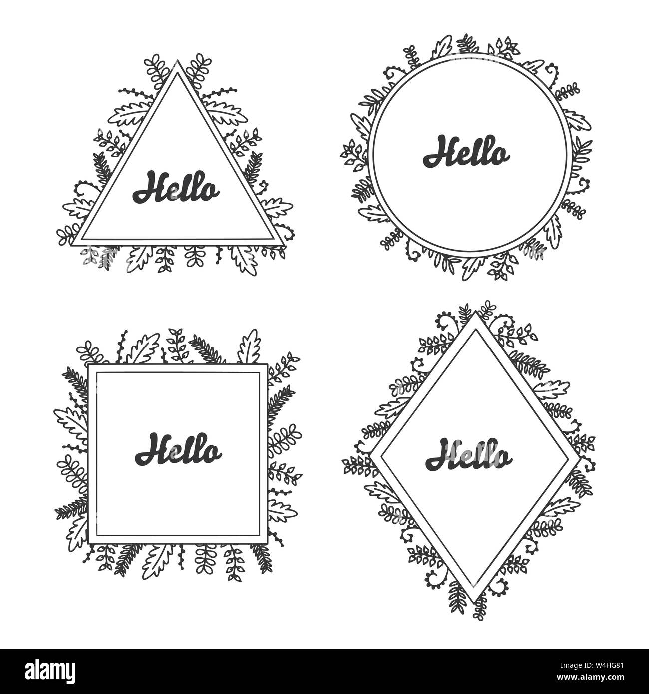 Hand drawn logos Black and White Stock Photos & Images - Alamy