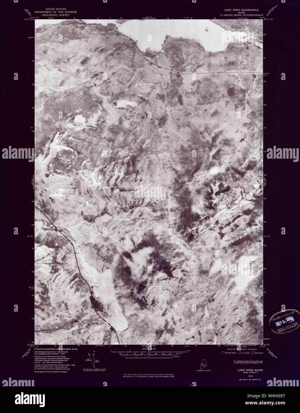 Maine USGS Historical Map Long Pond 806863 1979 24000 Inversion ...